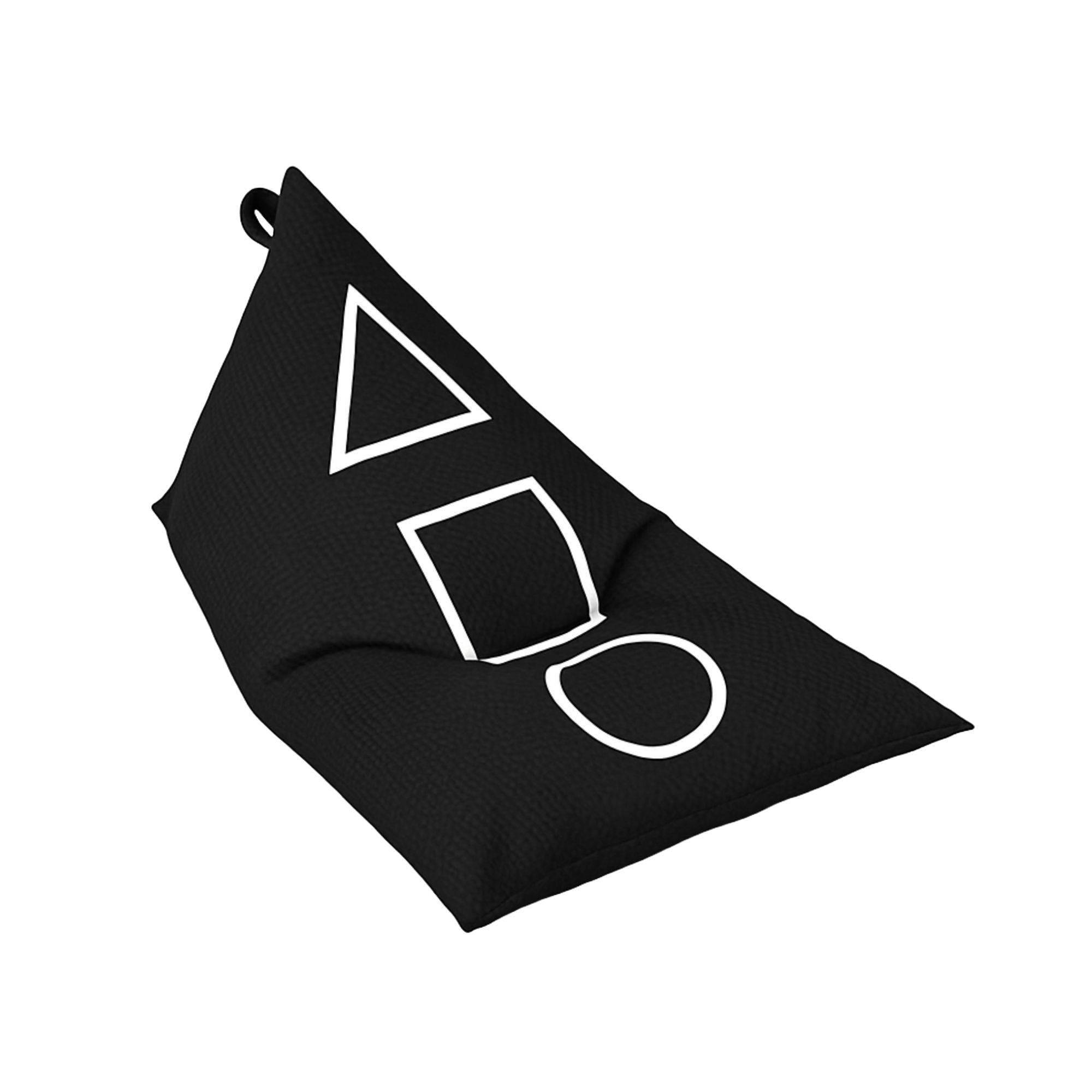 Black Guard Symbol Bean Bag – Triangle Circle Square Design – NOL
